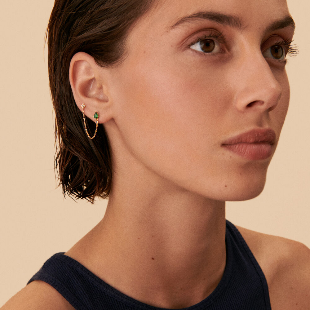 Piercing mini ASTRAL - Verde / Dorado 02390282-658-TU | Agatha