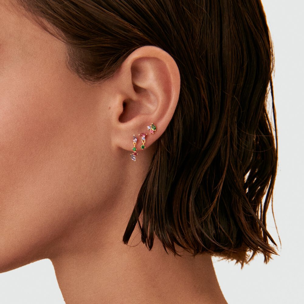 Piercing mini AMAS - Multicolor / Oro 02390400-256-TU | Agatha